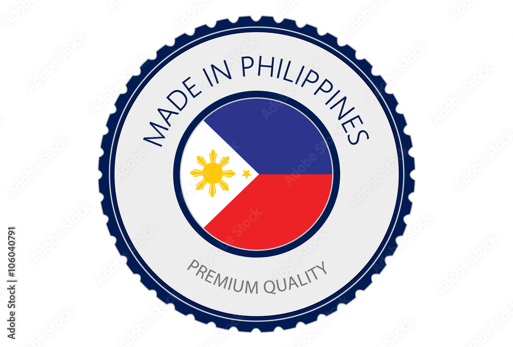 Made in Philippines Seal, Philippines Flag (Vector Art) Stock Vector ...