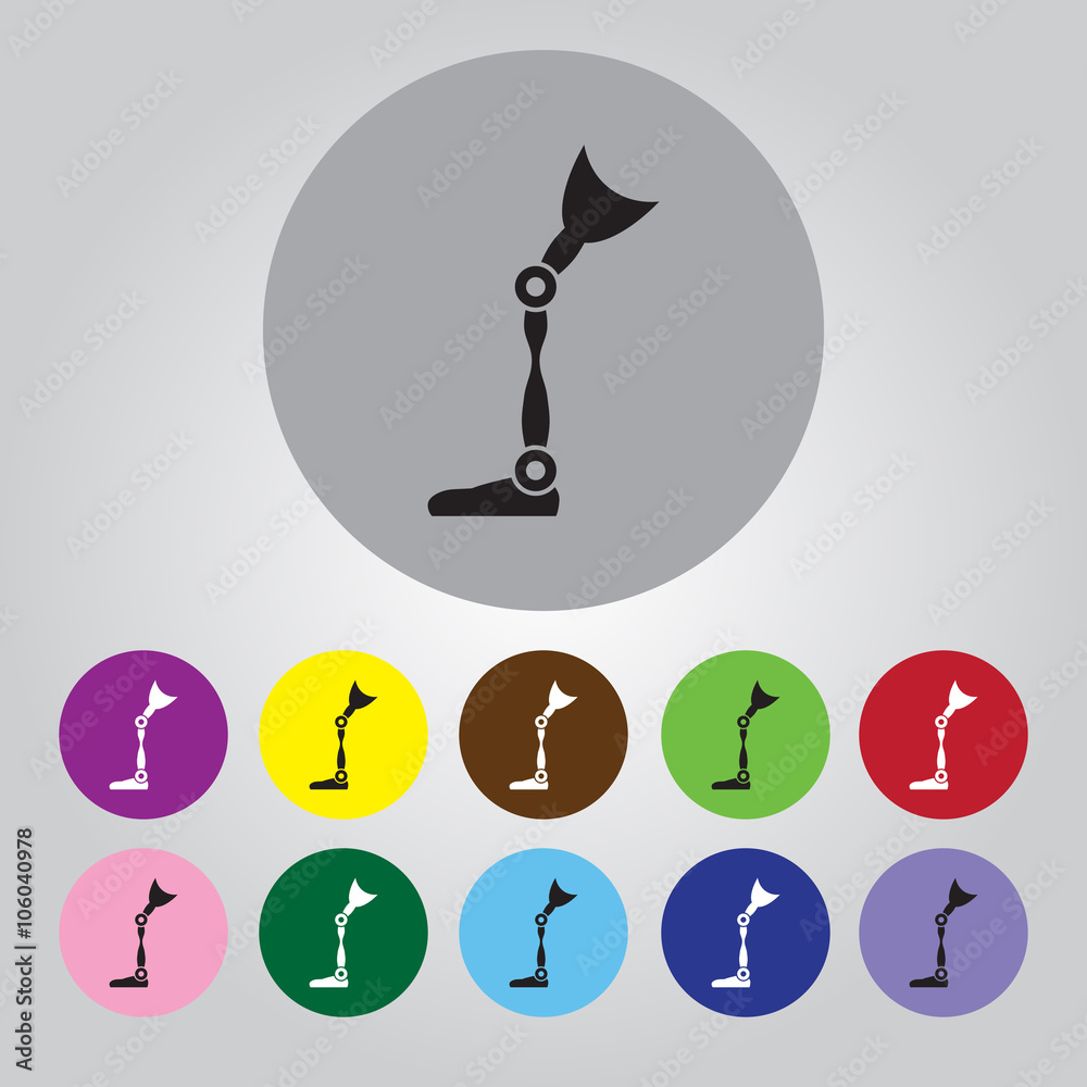 prosthetic leg icon Stock Vector | Adobe Stock