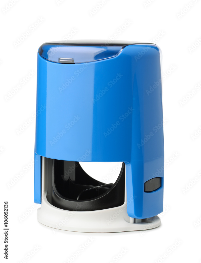 Blue office self inking stamp Stock Photo | Adobe Stock