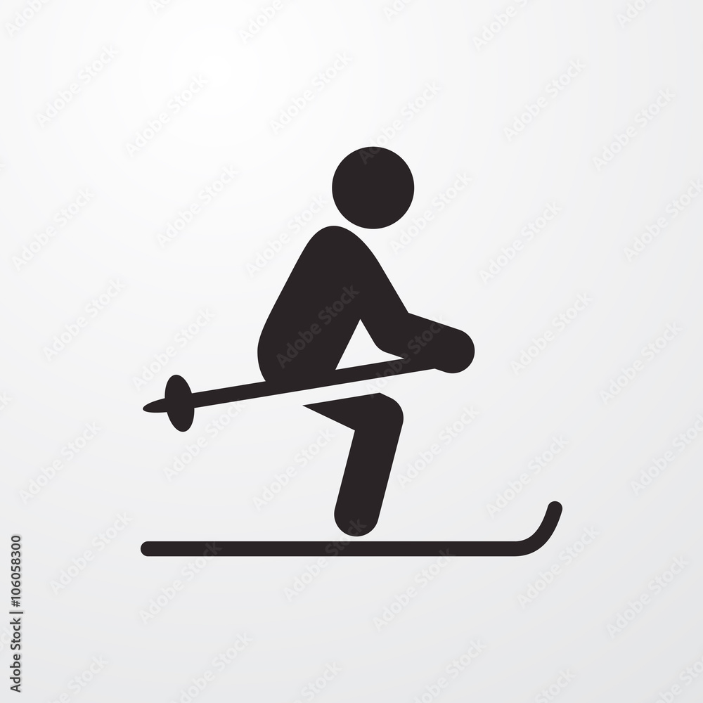 Ski icon Stock Vector | Adobe Stock