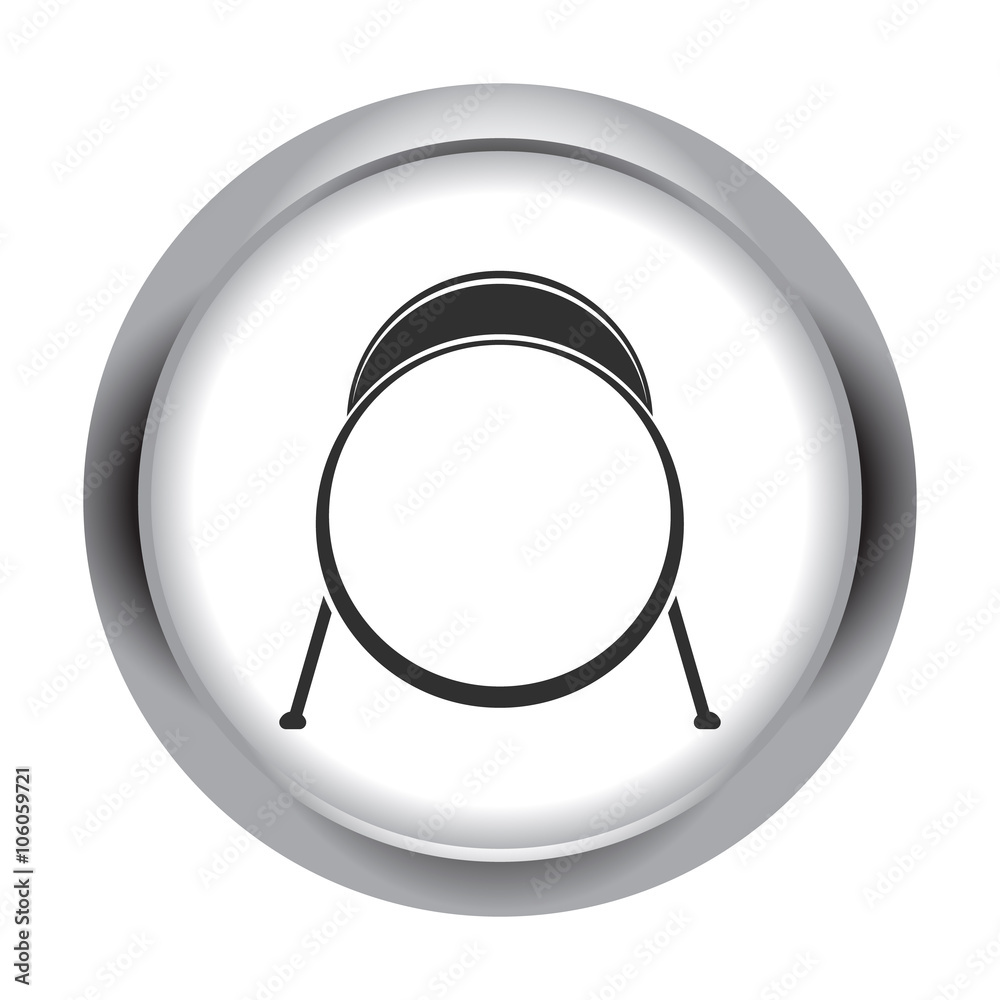 Kick drum simple icon on round background Stock Illustration | Adobe Stock