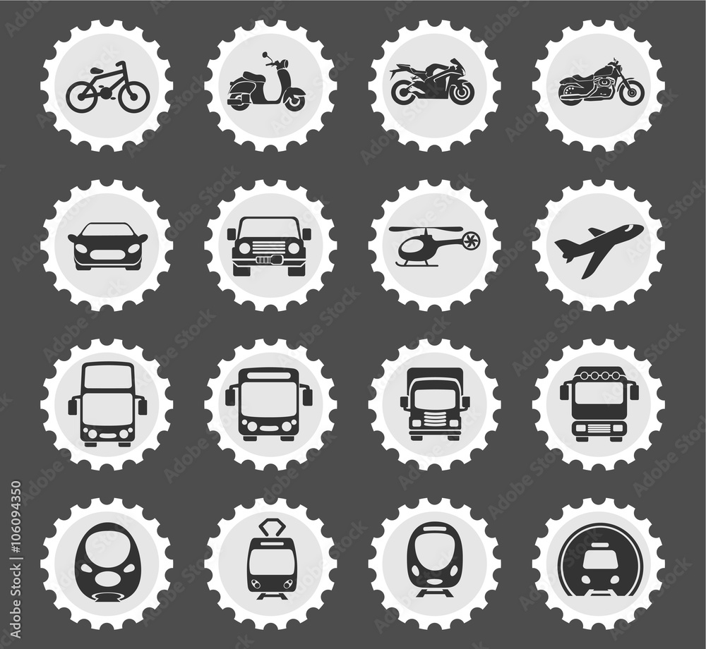 Transport mode icons Stock Vector | Adobe Stock