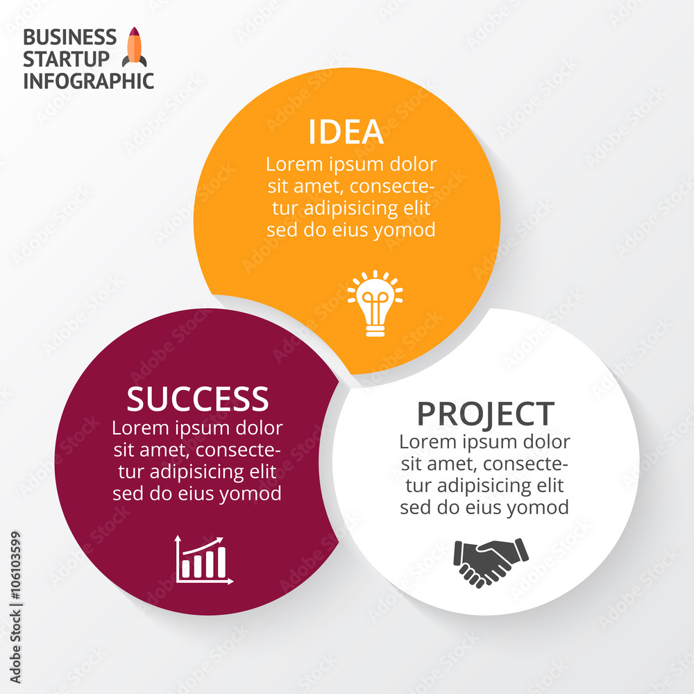 Vector circle infographic. Template for cycle diagram, graph ...