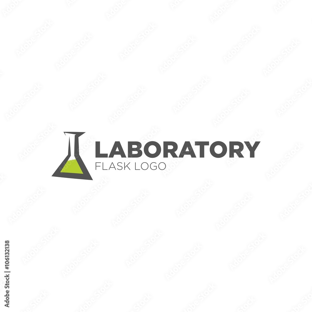 Lab Flask Logo Stock Vector | Adobe Stock
