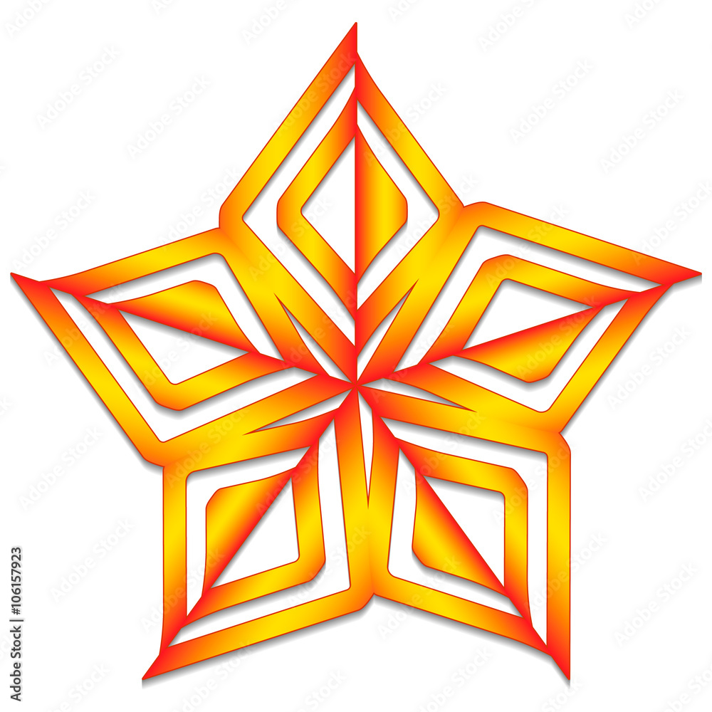 Vector orange isolated star Stock Vector | Adobe Stock