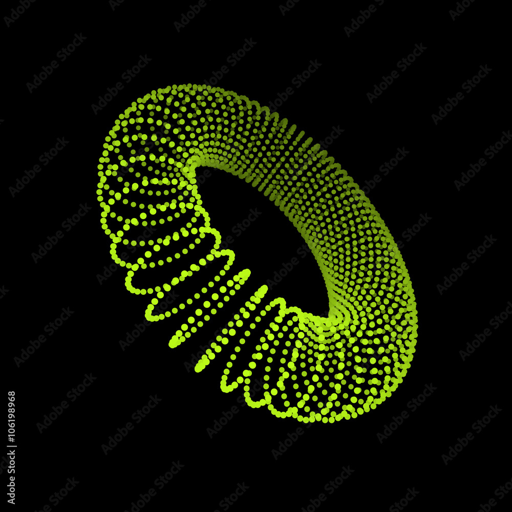 Torus The Torus Consisting Of Points Connection Structure Torus Shape Wireframe 3d Grid