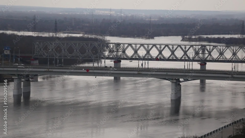 The bridges over the river Sozh in Gomel, Belarus. Stock Video | Adobe ...