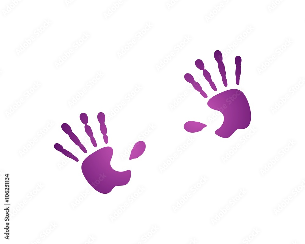 Purple Handprint