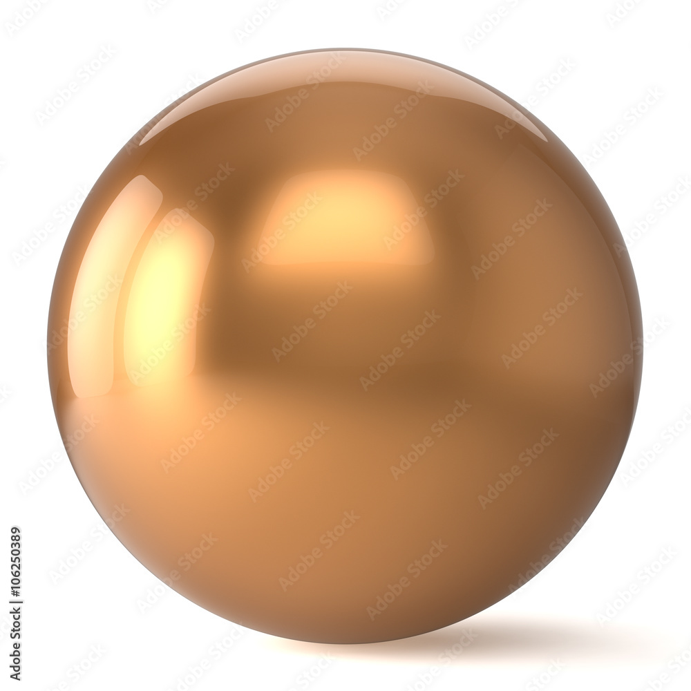Sphere button round golden yellow ball geometric shape basic circle ...