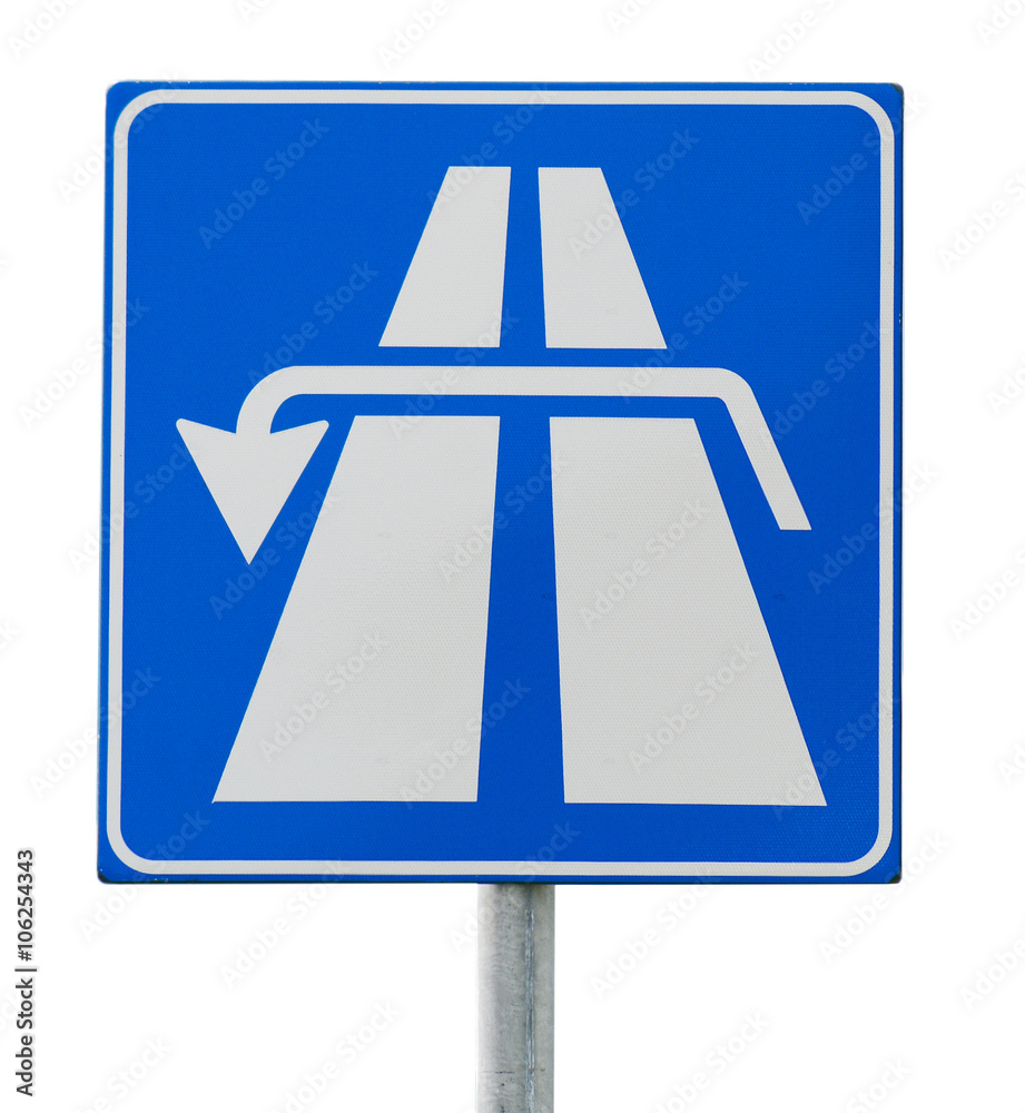 u turn sign on white Stock Photo | Adobe Stock