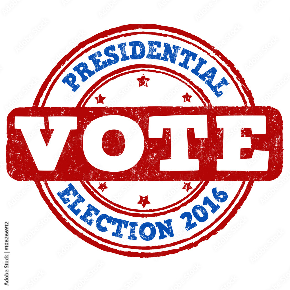 Presidential election 2016 stamp Stock Vector | Adobe Stock