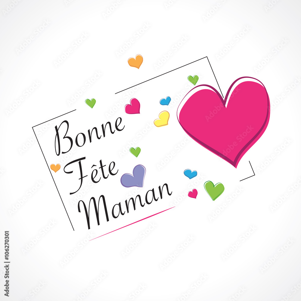 Bonne fête maman Stock Vector | Adobe Stock