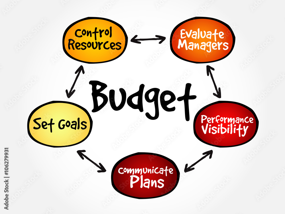 Purposes of maintaining Budget mind map flowchart business concept for ...
