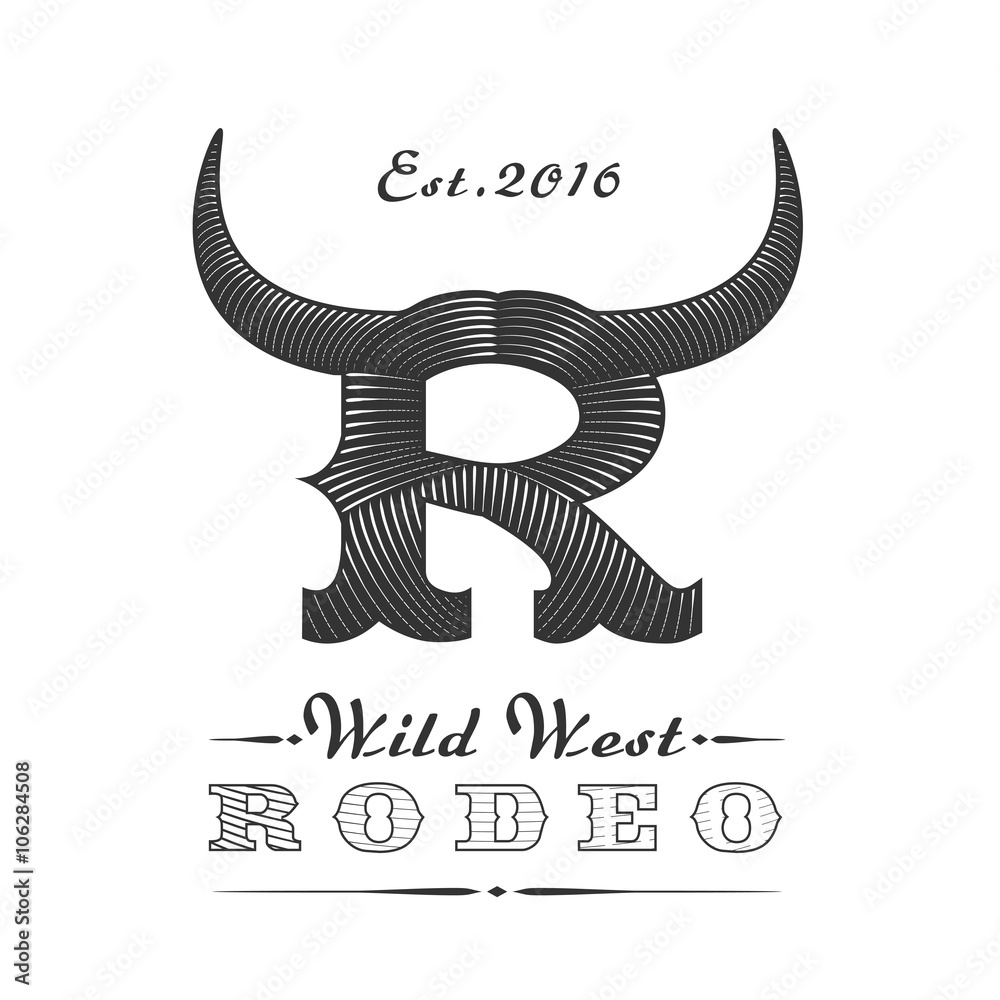 American rodeo vector logo template Stock ベクター | Adobe Stock