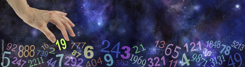 Numerology Space Website Banner - wide night sky space background with ...