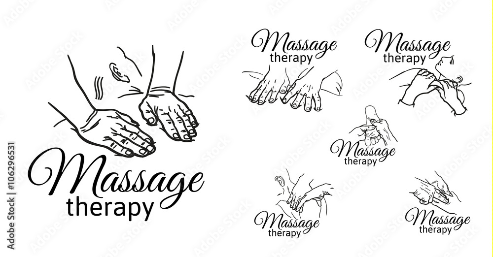 Hand Massage Foot Massage Back Massage Types Of Massage Set With