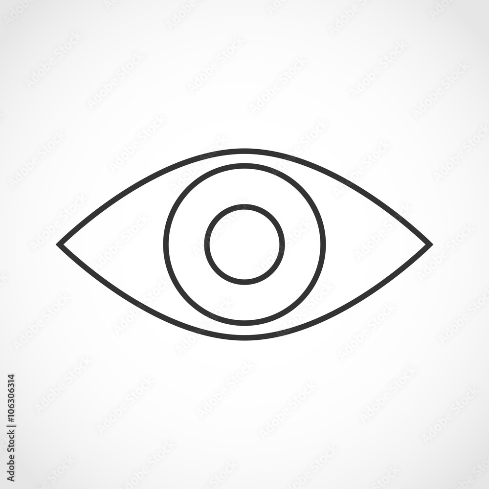 Eye icon - vector illustration. Stock Vector | Adobe Stock