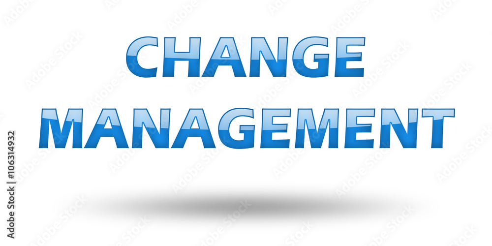 Text Change Management with blue letters and shadow. Stock Illustration ...