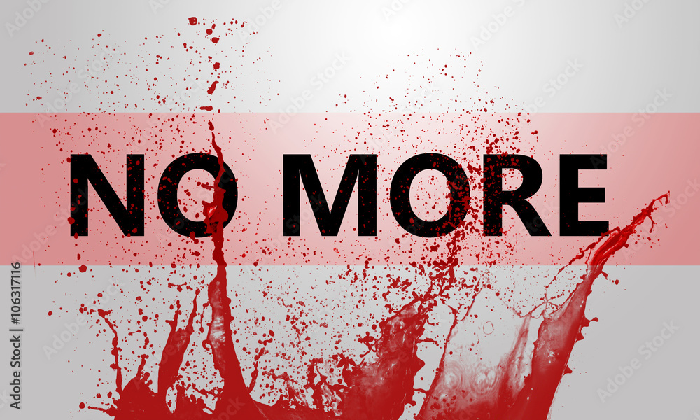 Scritta no more su rettangolo trasparente rosa, sfondo grigio sfumatura ...