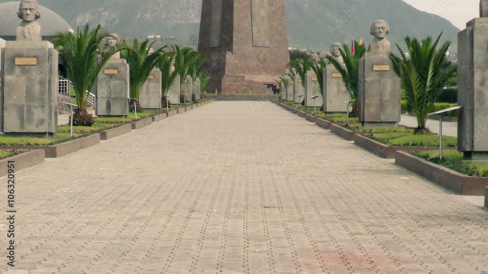 Mitad del Mundo monument,symbolizing the Earth's center near Quito ...