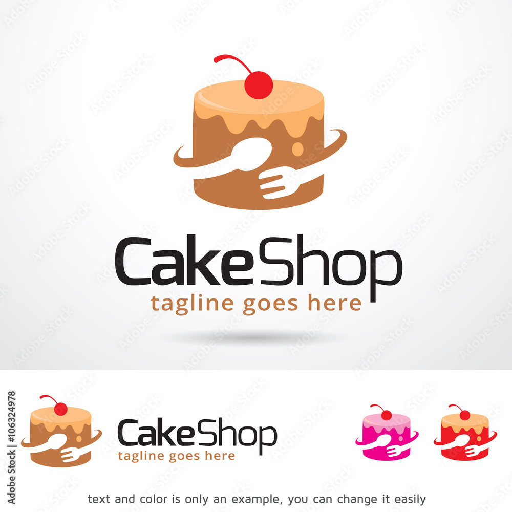 Cake Shop Logo Template Design Vector Stock Vector | Adobe Stock