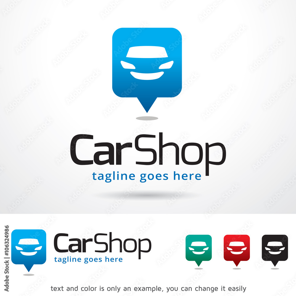 Car Shop Logo Template Design Vector Stock Vector | Adobe Stock