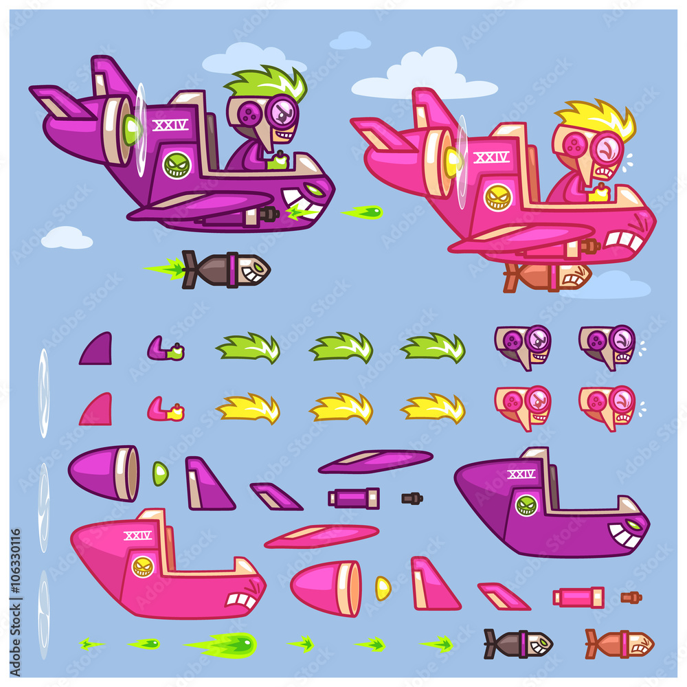 Phantom XXIV Plane Game Sprites Phantom XXIV Plane game sprites for ...