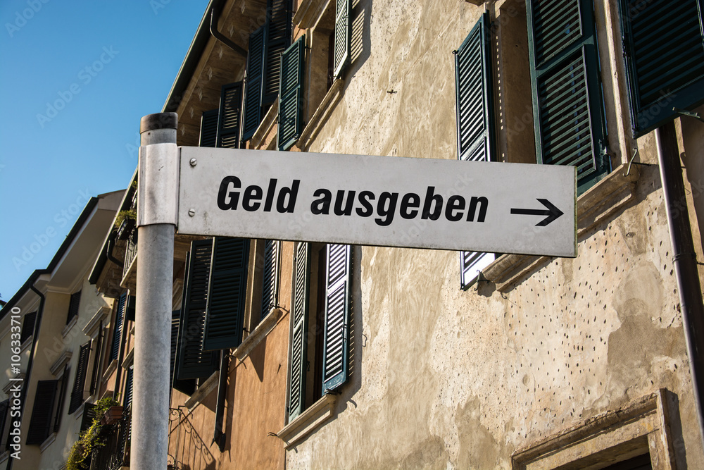 Schild 87 - Geld ausgeben Stock-Illustration | Adobe Stock