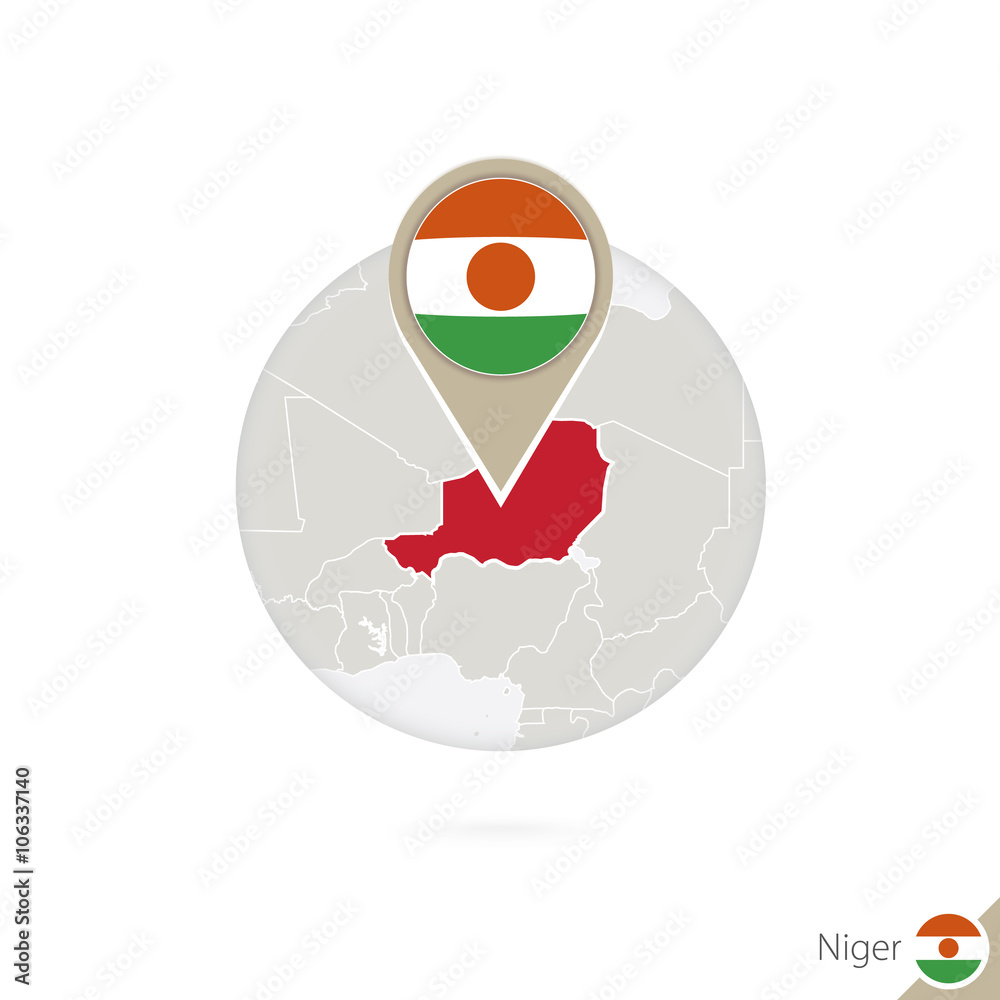 Niger Flag Map