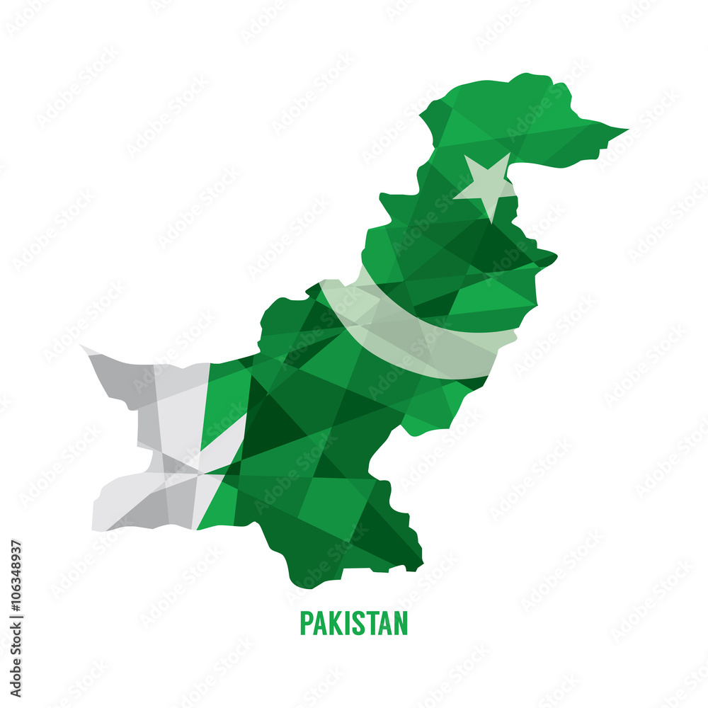 Map of Pakistan Vector Illustration. Stock Vector | Adobe Stock