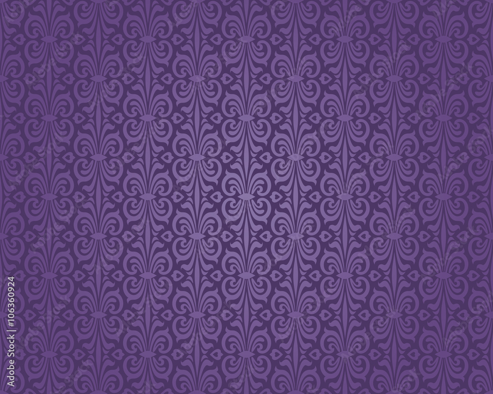 Retro violet decorative vintage pattern wallpaper background Stock ...