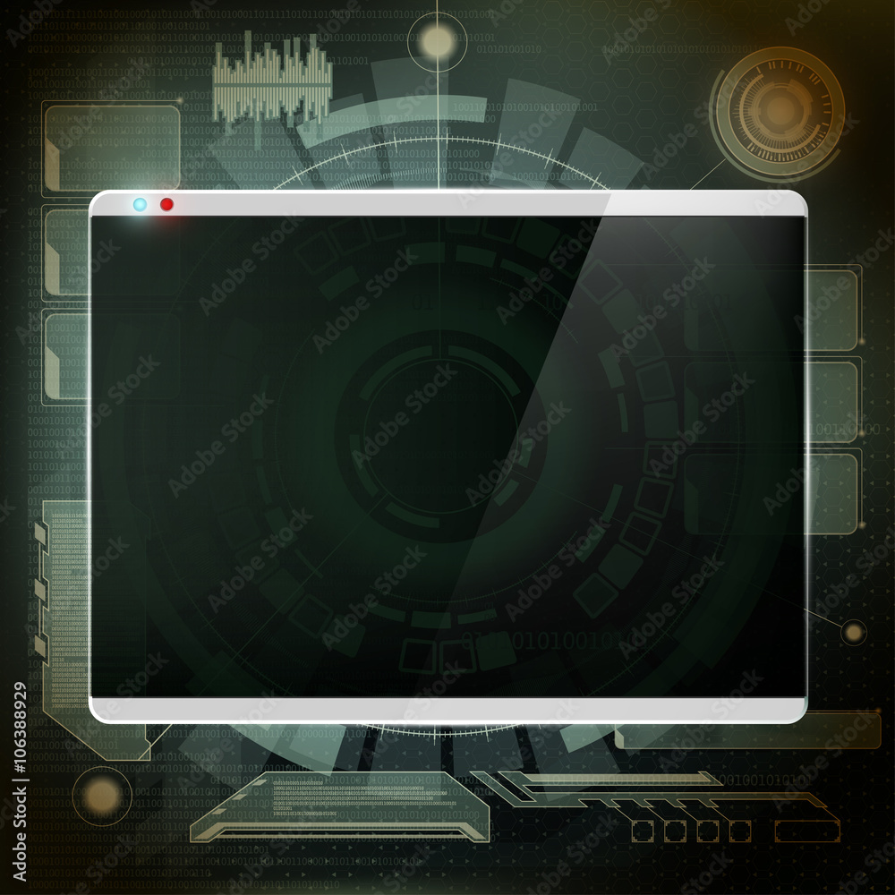 Futuristic design the screen Stock Vector | Adobe Stock