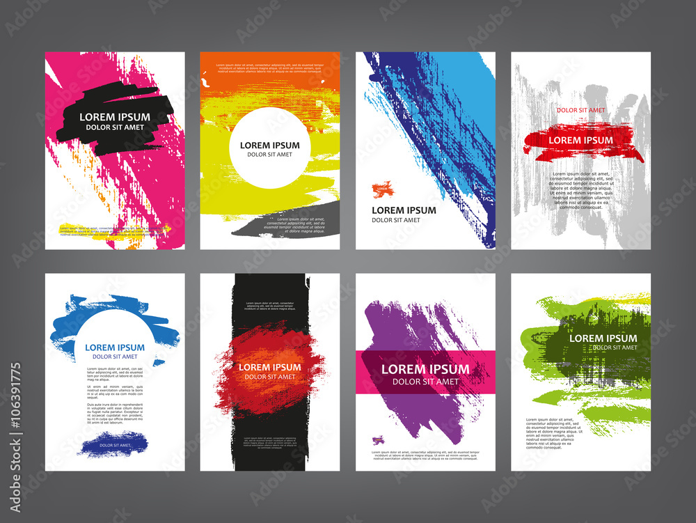 Abstract vector magazine, flyer, brochure, cover layout design template ...