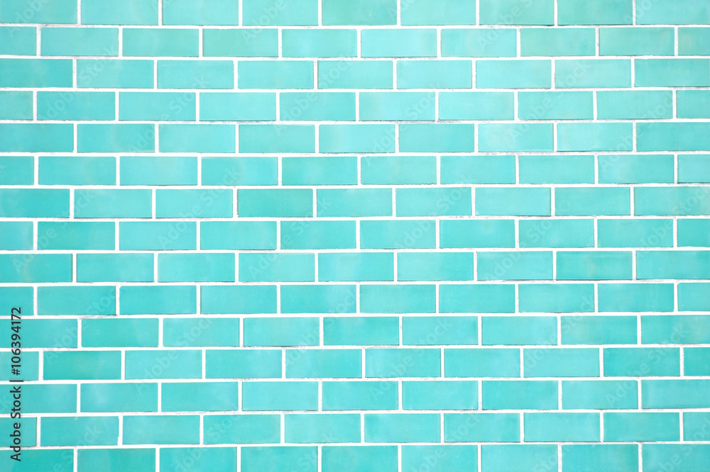 Turquoise new brick wall perfectly background. Best clean green pastel ... Turquoise new brick wall perfectly background. Best clean green pastel ...