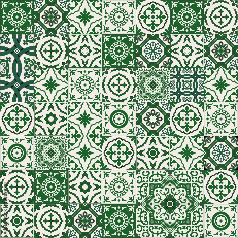 Green Arabic Patterns