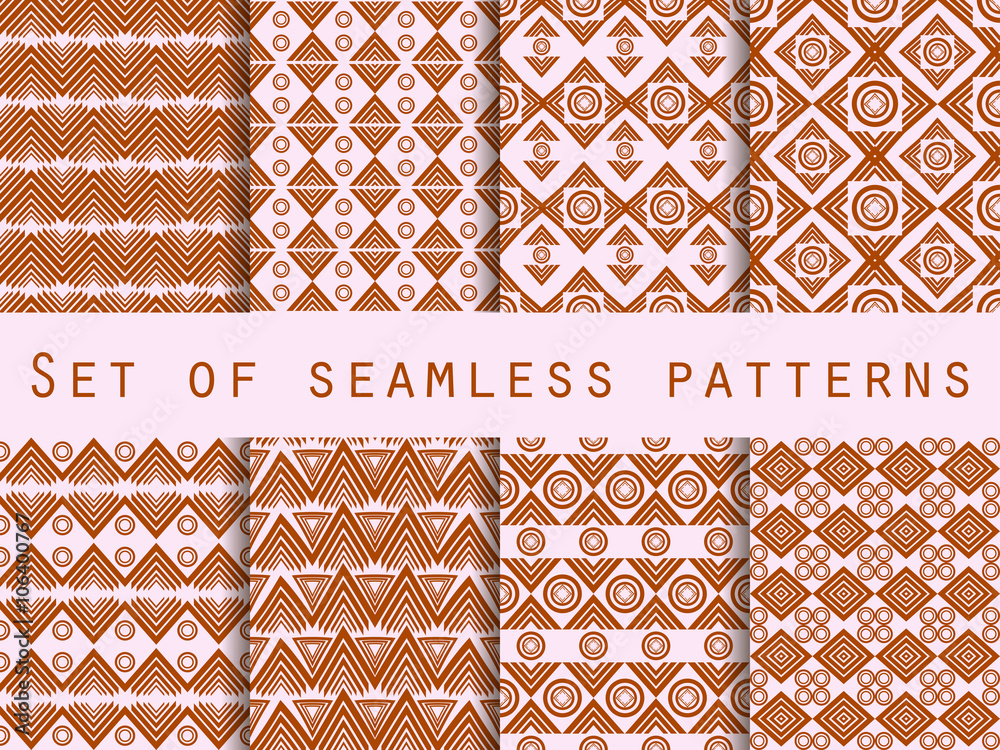 Set the texture seamless in ethnic style. Tribal seamless texture ...