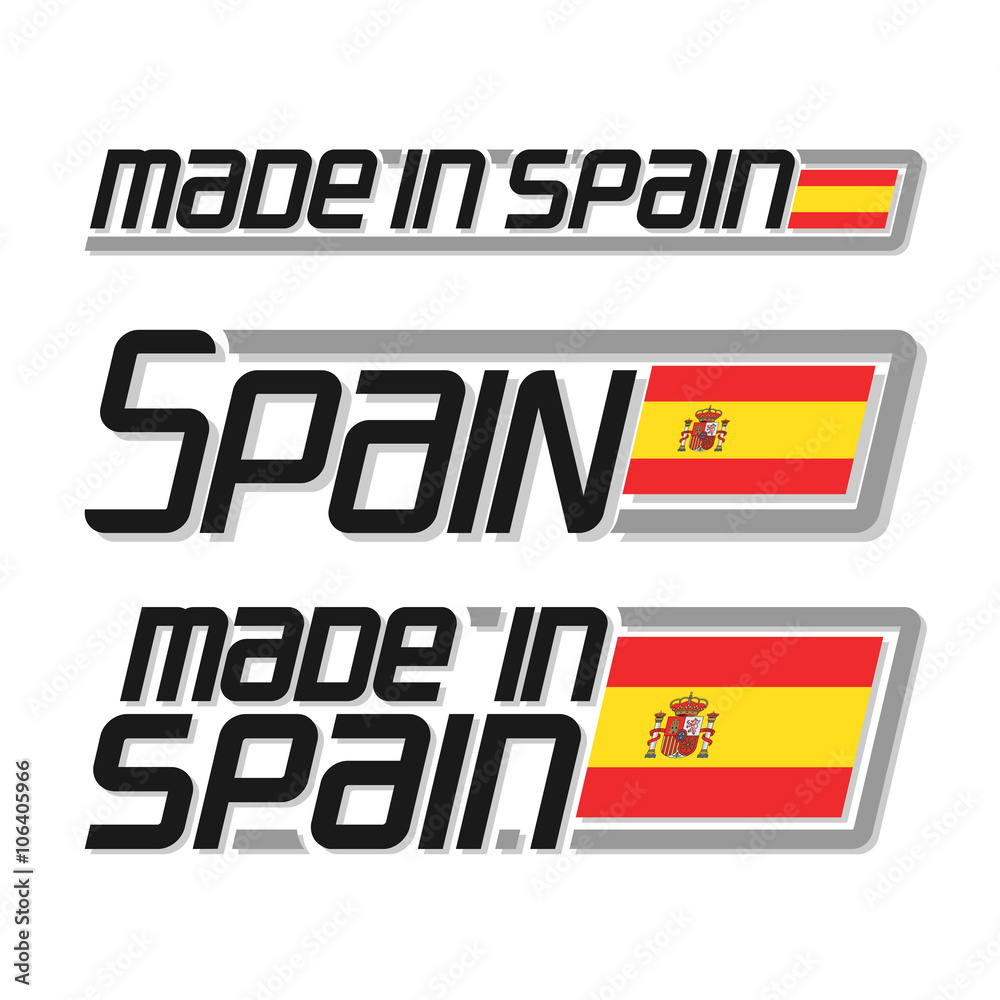 Vector illustration of the logo for "made in Spain", consisting of ...