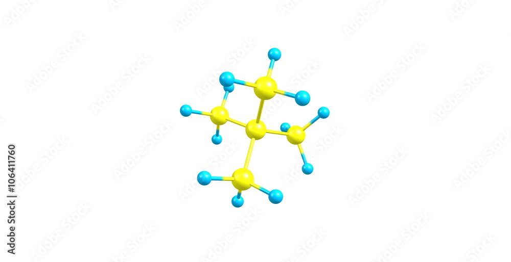 Neopentane molecular structure isolated on white Stock Illustration ...