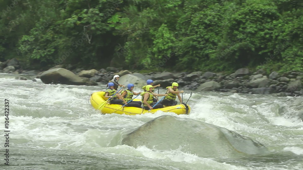 union of 6 people whitewater rafting on pastaza waterway ecuador ...