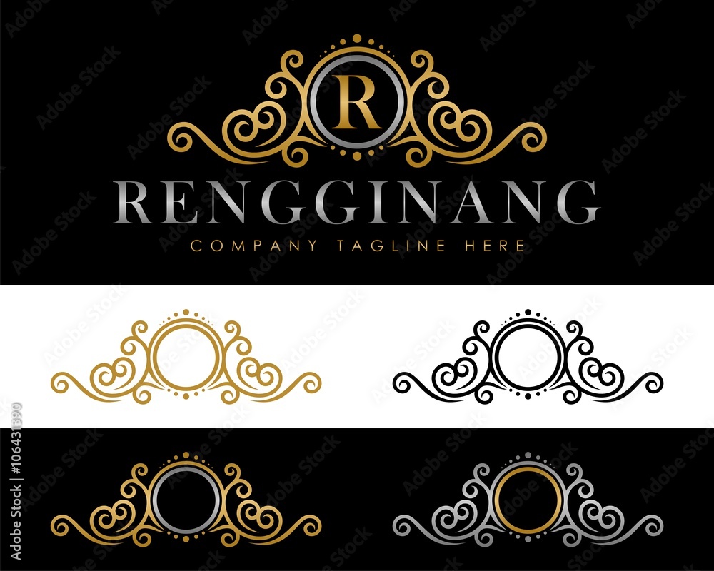 Elegant Gold Crest Emblem Logo Template v.1 Stock Vector | Adobe Stock