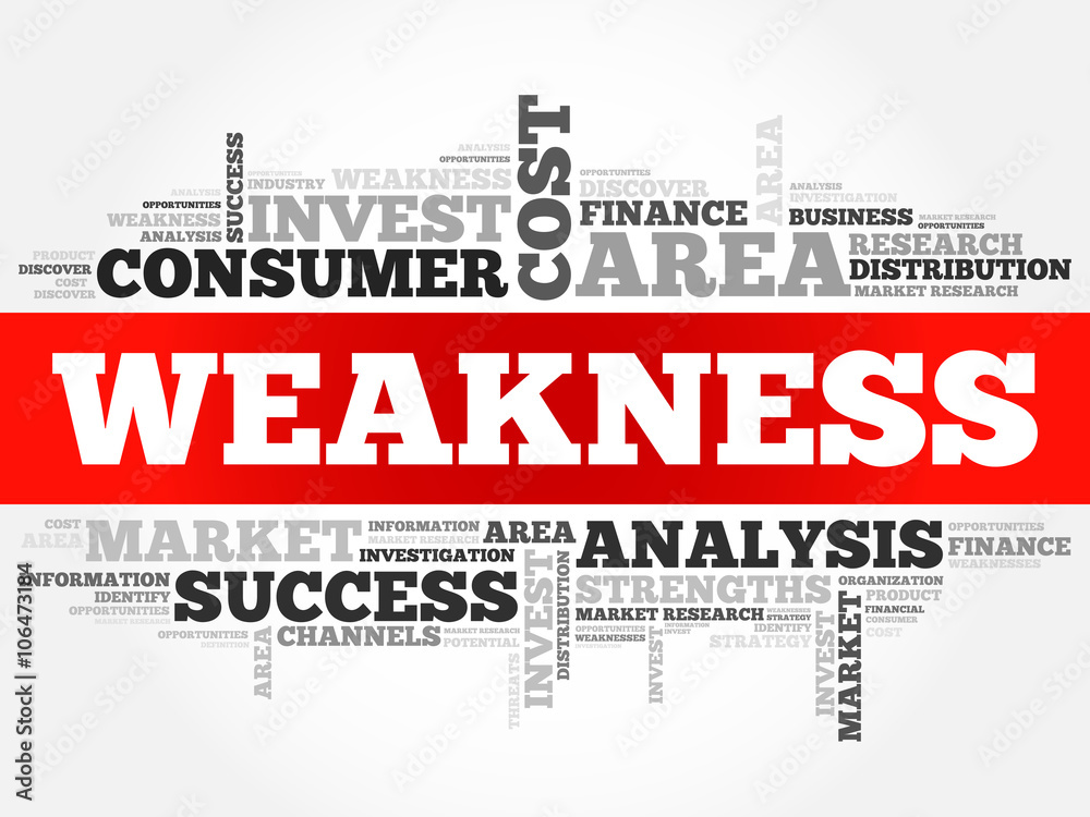 Weakness word cloud, business concept Stock Vector | Adobe Stock