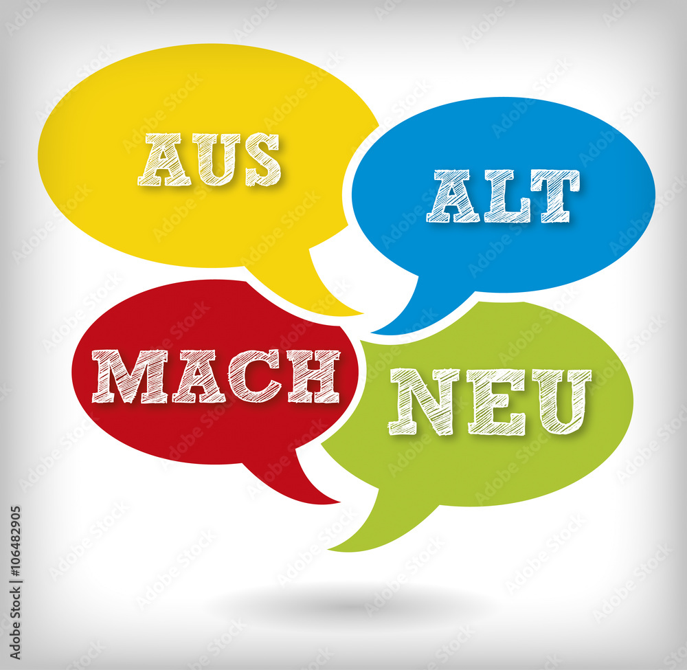 Aus Alt Mach Neu Stock-Vektorgrafik | Adobe Stock