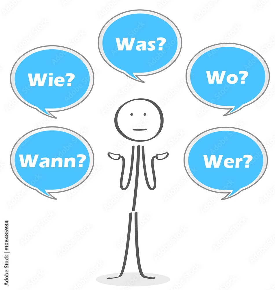 Die 5 W-Fragen Stock-Vektorgrafik | Adobe Stock