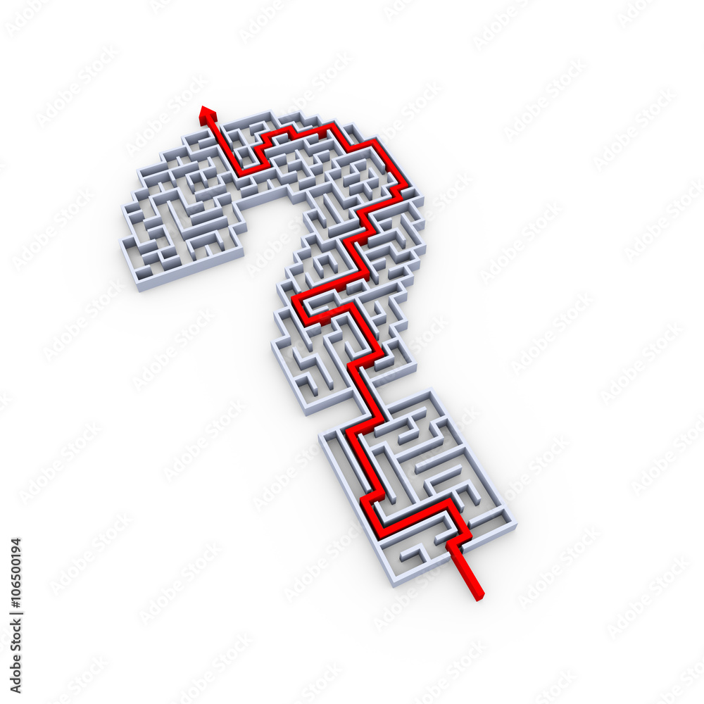 3d design of solved question mark mark puzzle Stock Illustration ...