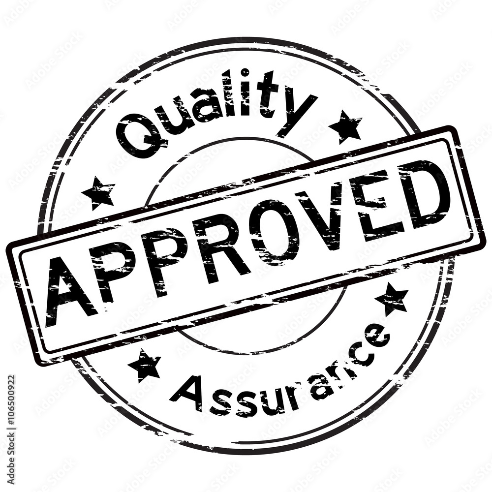 Black Grunged Approve And Quality Assurance Stamp Stock Vector Adobe