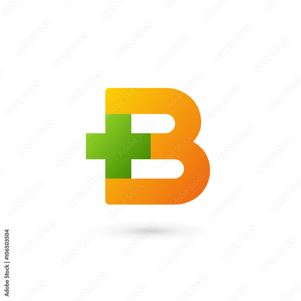 Letter B cross plus logo icon design template elements Stock Vector ...