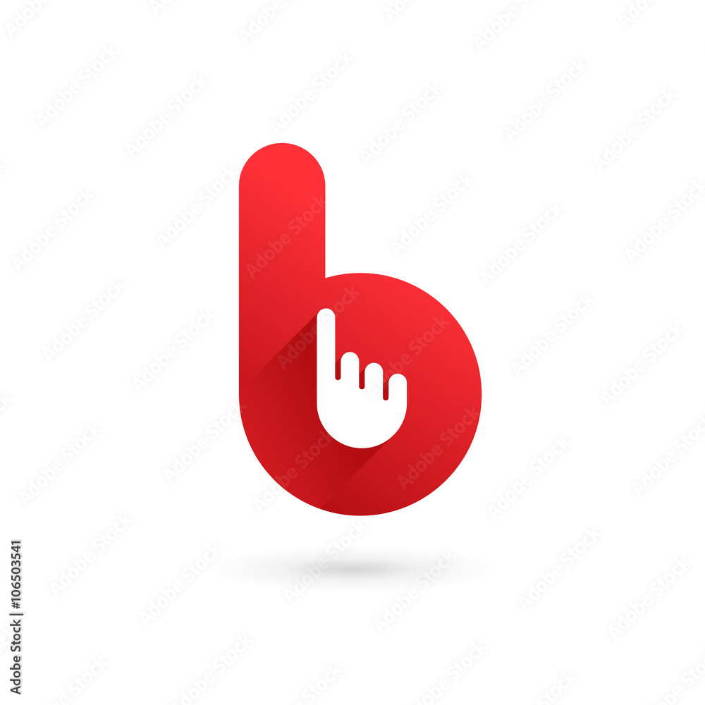 Letter B hand logo icon design template elements Stock Vector | Adobe Stock