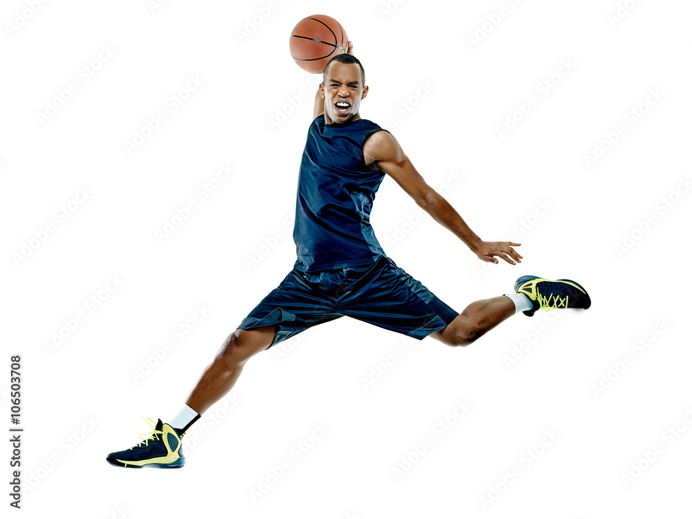 basketball player man Isolated Stock Photo | Adobe Stock