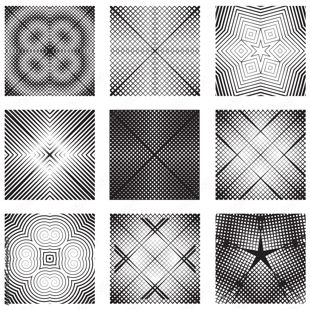 Graphic texture with lines and grid. Linear optical design with moire ...