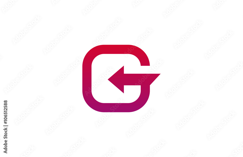 letter G arrow logo Stock Vector | Adobe Stock